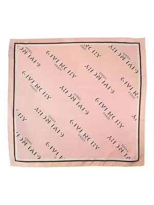 Givenchy Logo-print Silk Scarf - Pink
