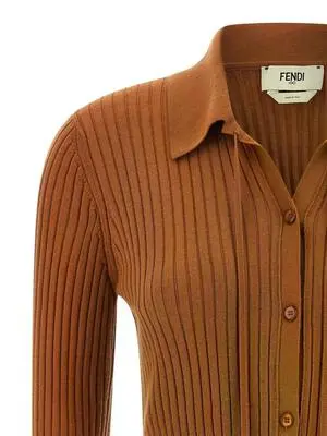 Fendi Ribbed Logo-intarsia Knitwear