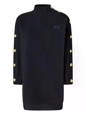 Pinko Button-detailed High-neck Mini Dress