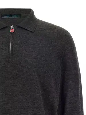 Kiton Half-zip Mélange Knit Sweater