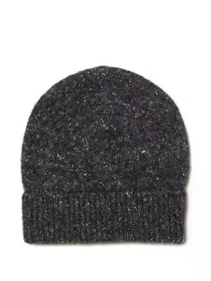 Peserico Speckled Knit Beanie - Grey