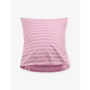 TEKLA Percale Double Cotton Pillow Sham - Mallow Pink Stripes