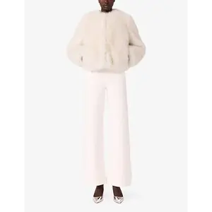 Maje Round-neck Faux-fur Jacket