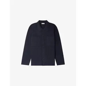 Sandro Long-sleeved Chest-pocket Stretch-knit Jacket