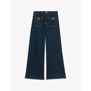 Maje Patch-pocket Straight-leg Stretch-denim Jeans