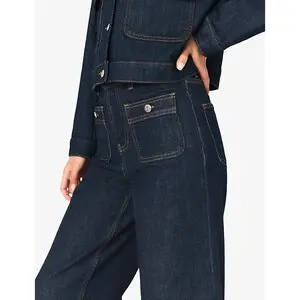 Maje Patch-pocket Straight-leg Stretch-denim Jeans