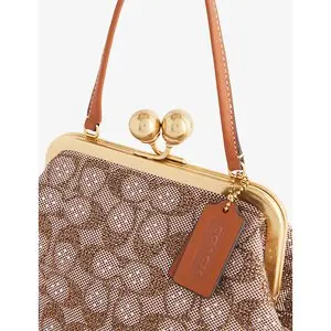 COACH Crystal Kisslock Top-handle Bag