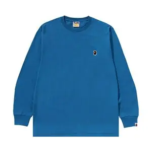 A BATHING APE One Point Long-sleeve Tee - Blue