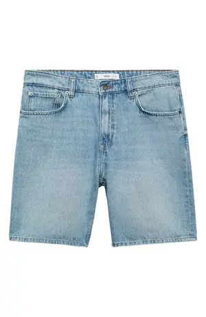 Mango Nonstretch Denim Bermuda Shorts