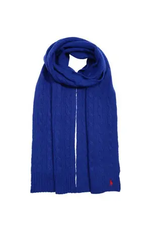 Polo Ralph Lauren Wool Cashmere Classic Cable Scarf - Active Blue