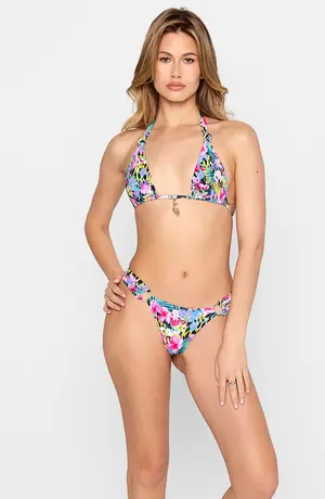 BEACH BUNNY Emilia Tango Bikini Bottom - Animal Print