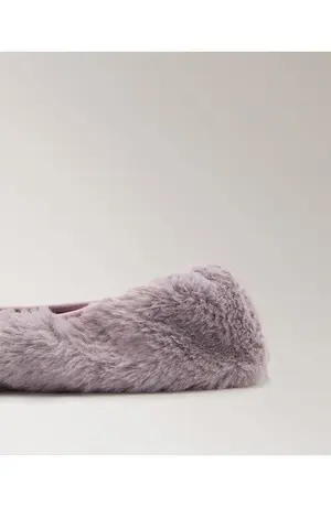 Mango Faux Fur Slipper - Purple