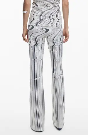 Desigual Distorted Stripe Flare Pants