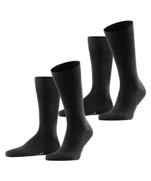 Falke Happy 2-pack Cotton Socks - Black