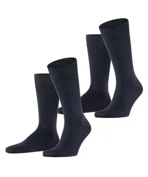 Falke Happy 2-pack Cotton Socks - Dark Navy