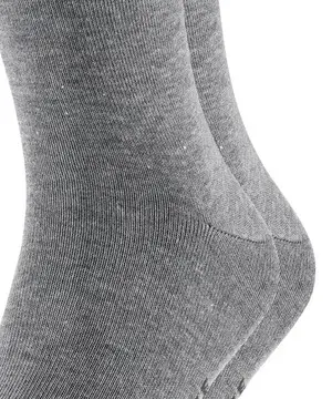 Falke Happy 2-pack Cotton Socks - Light Grey Melange