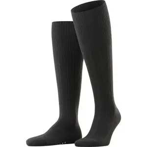 Falke Lhasa Rib Wool Cashmere Knee High Socks - Black