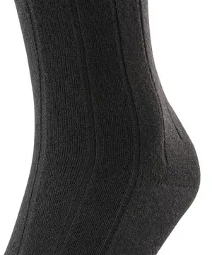 Falke Lhasa Rib Wool Cashmere Knee High Socks - Black