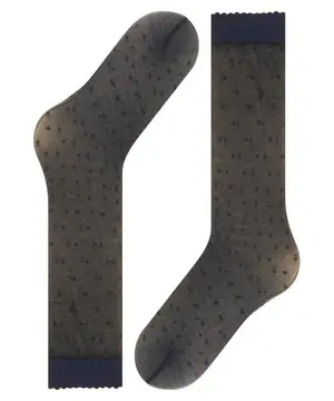 Falke Dot 15 Denier Sheer Knee High Socks - Marine