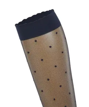 Falke Dot 15 Denier Sheer Knee High Socks - Marine