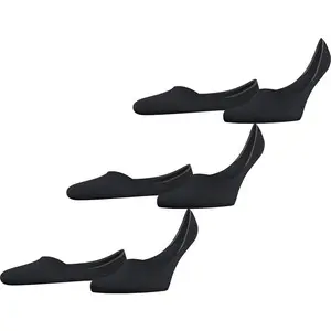Falke Step Cotton No Show Socks - Pack Of 3 Black