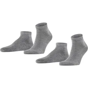 Falke Happy Cotton Sneaker Socks - Light Grey Melange
