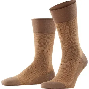 Falke Sensitive Herringbone Crew Socks - Hazel