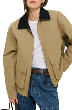 ALEX MILL Essex Cotton Canvas Jacket - Khaki