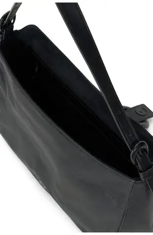 Staud Harlow Leather Shoulder Bag - Black
