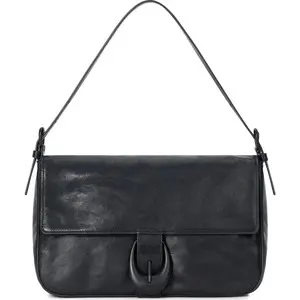 Staud Harlow Leather Shoulder Bag - Black
