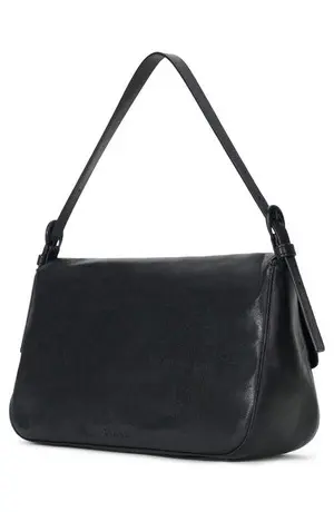 Staud Harlow Leather Shoulder Bag - Black