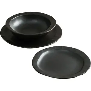 STONE + LAIN Oasis Stoneware 4-piece Dinner Plate Set
