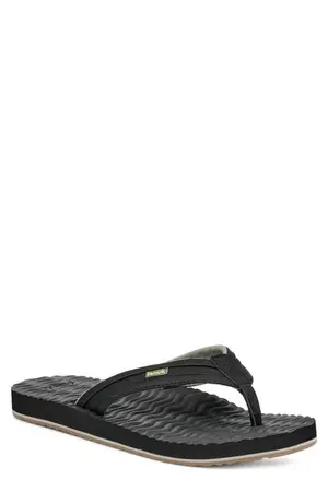 Sanuk Ziggy Plush Flip Flop - Black