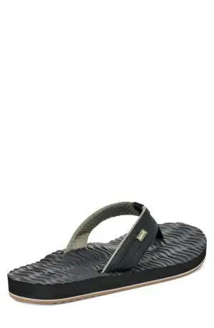 Sanuk Ziggy Plush Flip Flop - Black