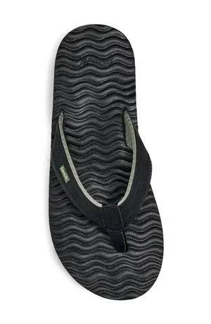 Sanuk Ziggy Plush Flip Flop - Black