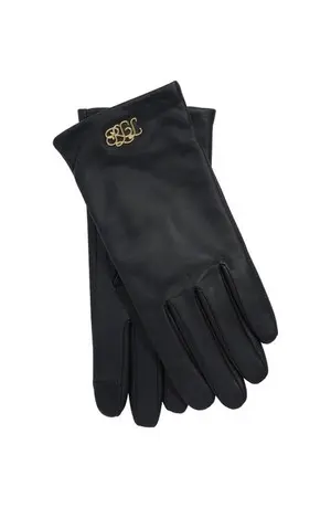 Ralph Lauren Leather Touch Gloves - Black