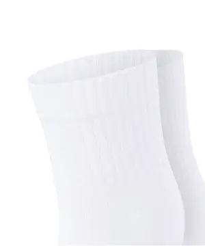 Falke Run Ribbed Short Socks - White