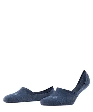 Falke Step Cotton High Cut Invisible Socks - Navy Melange