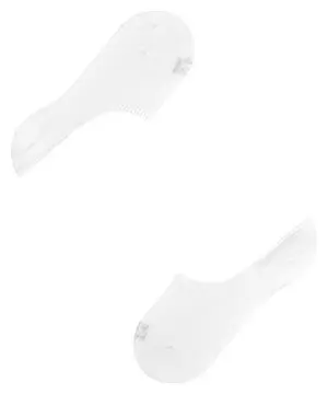 Falke Step Cotton High Cut Invisible Socks - White