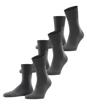 Falke Run Cotton Socks 3-pack - Dark Grey
