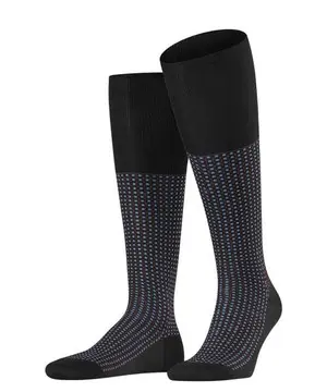 Falke Uptown Tie Knee High Socks - Black