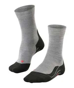 Falke Tk5 Wander Hiking Crew Socks - Light Grey