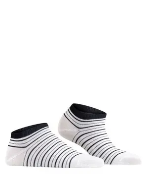 Falke Stripe Shimmer Ankle Socks - White