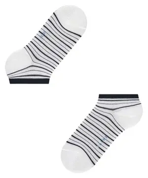 Falke Stripe Shimmer Ankle Socks - White