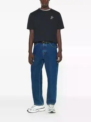 CAFÉ KITSUNÉ Logo-embroidered Cotton T-shirt