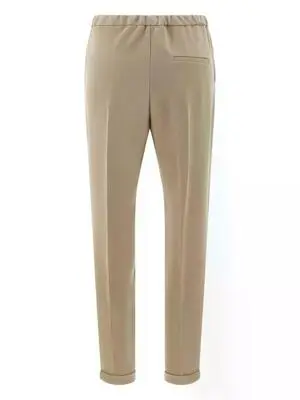 Alberto Biani Elasticated Pleat Trousers - Neutrals