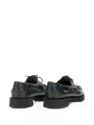SEBAGO Leather Lace-up Loafers - Black