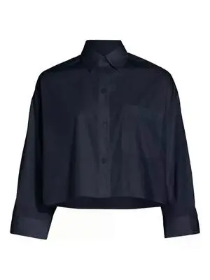 TWP Superfine Pocket Cropped Shirt - Blue