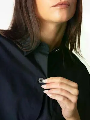 TWP Superfine Pocket Cropped Shirt - Blue