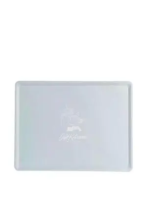 CAFÉ KITSUNÉ Fox-logo Rectangular Tray - Green